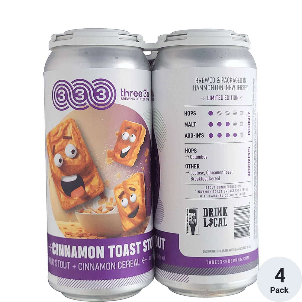 Three 3's Cinnamon Toast Stout | Total Wine & More