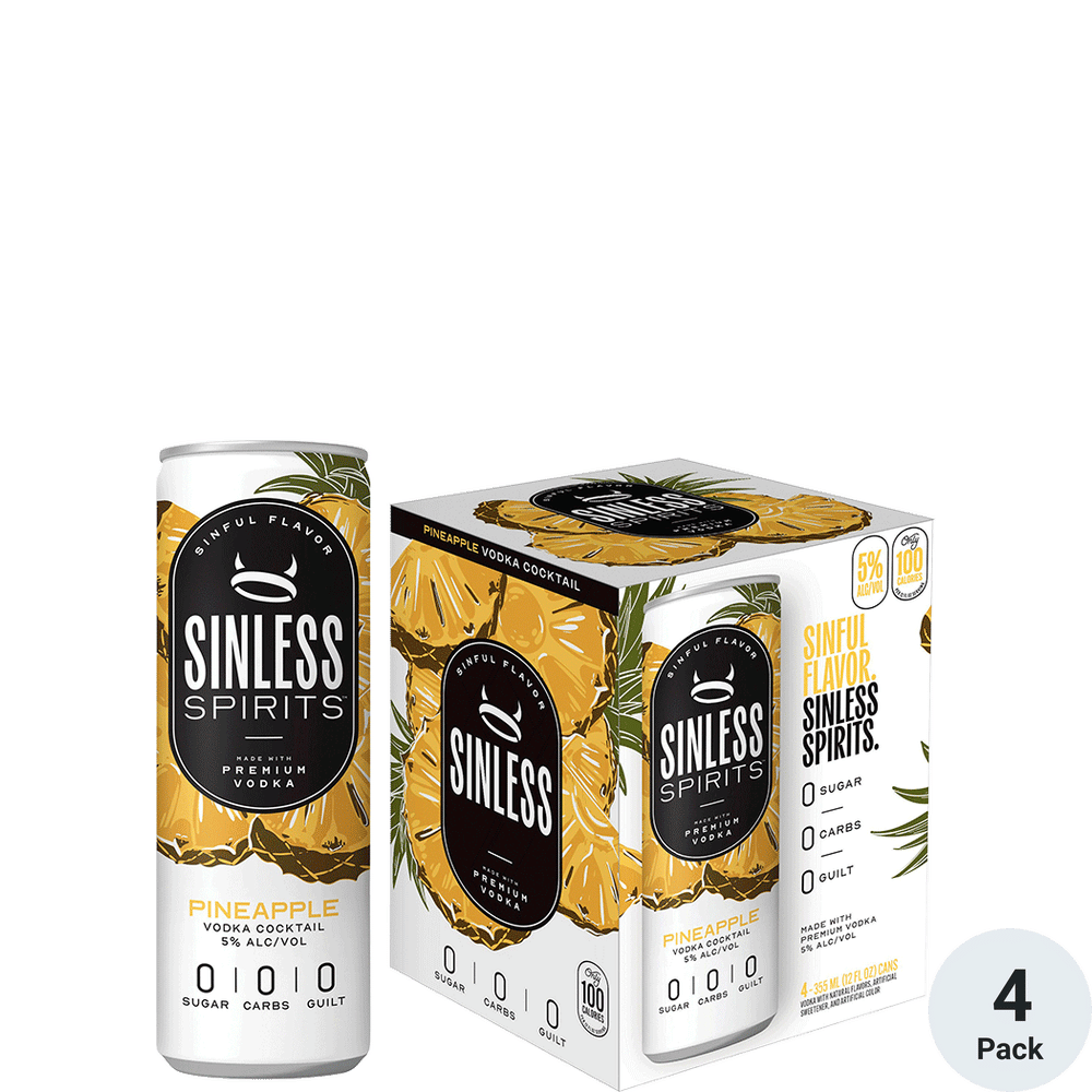Sinless Spirits Pineapple Vodka Cocktail | Total Wine & More