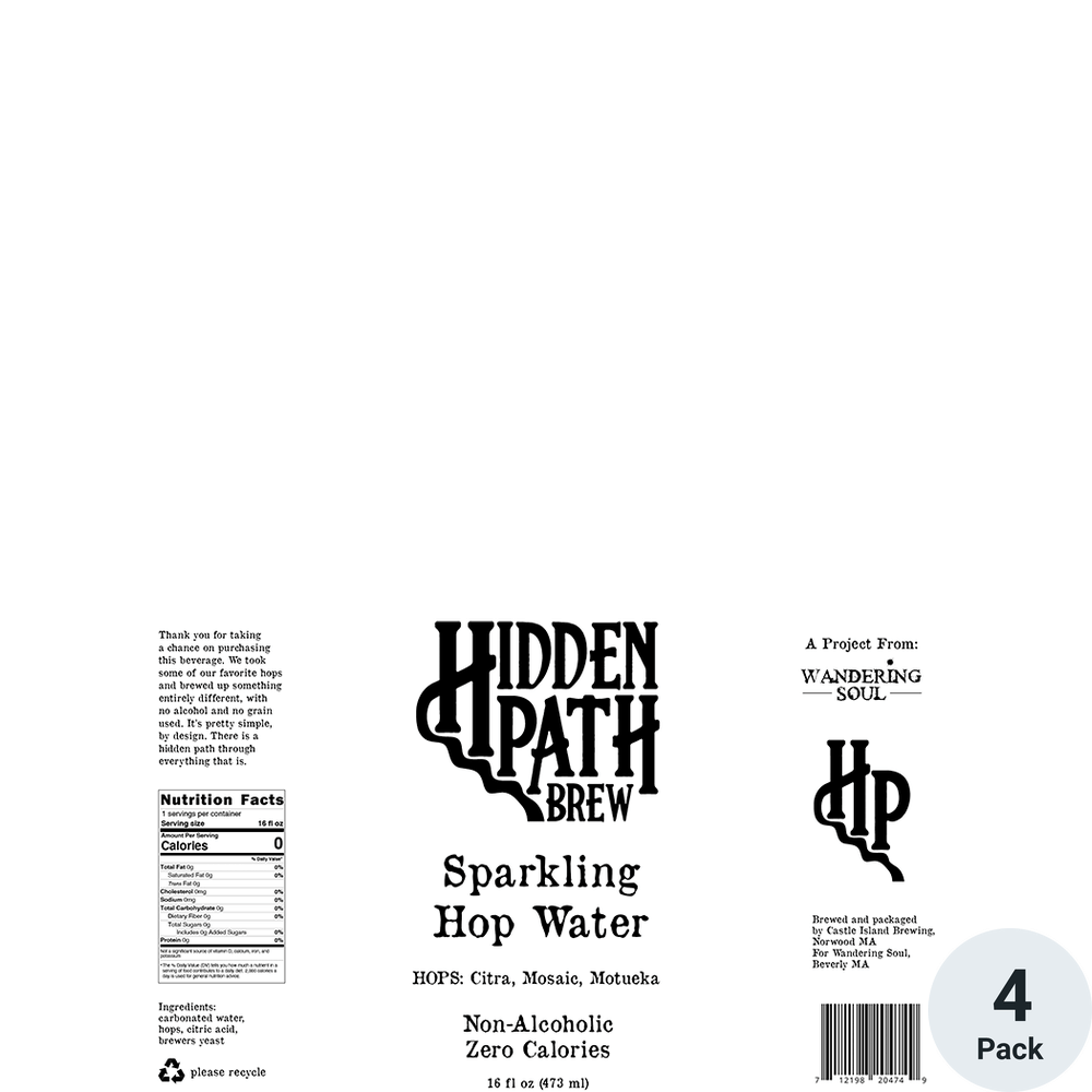 Wandering Soul/Hidden Path Non-Alcoholic Sparkling Hop Water | Total Wine & More