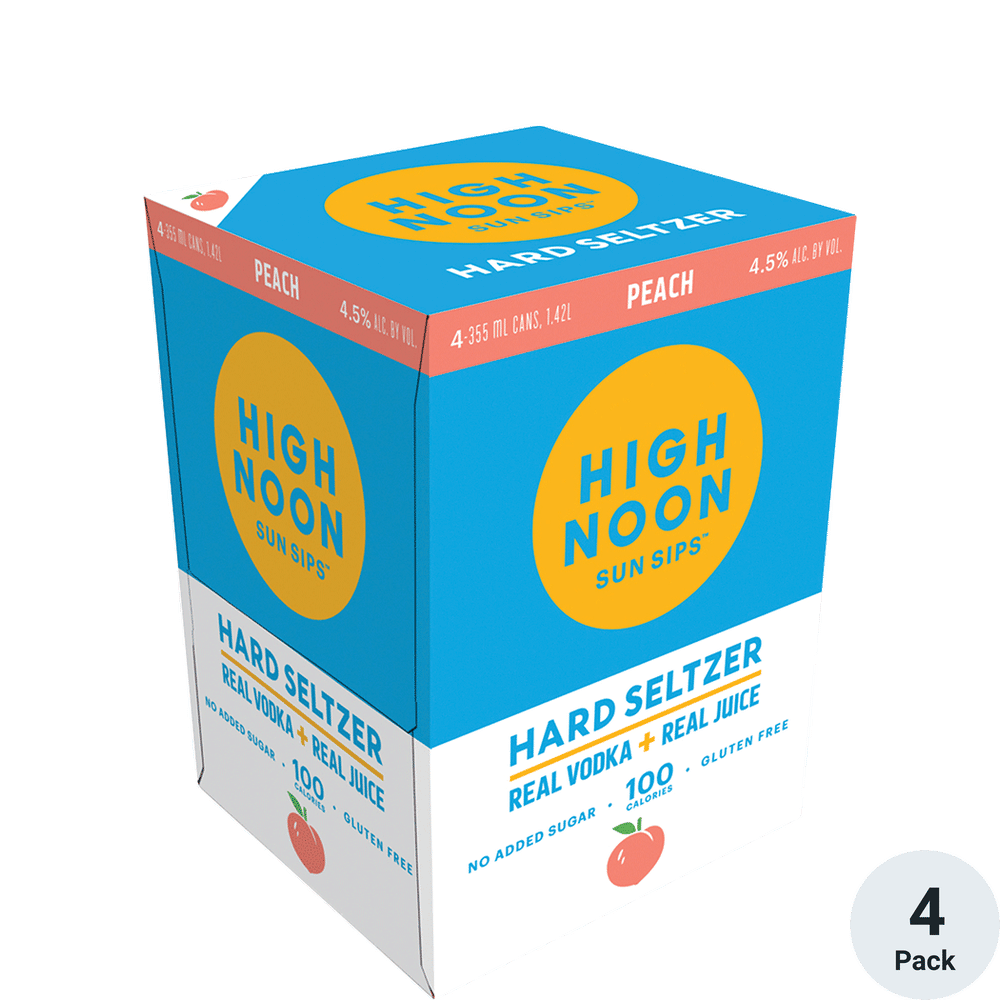 High Noon Hard Seltzer Vodka Peach | Total Wine & More