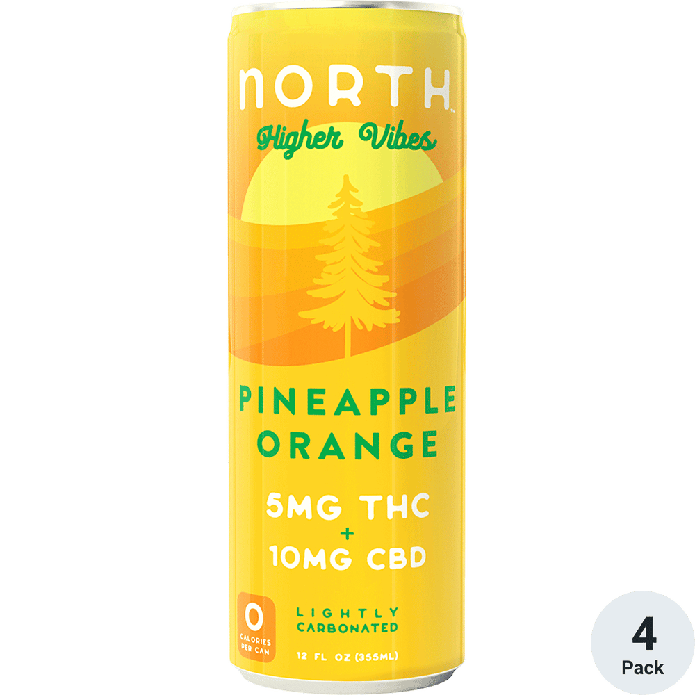 North Higher Vibes THC 5mg Pineapple Orange | Total Wine & More