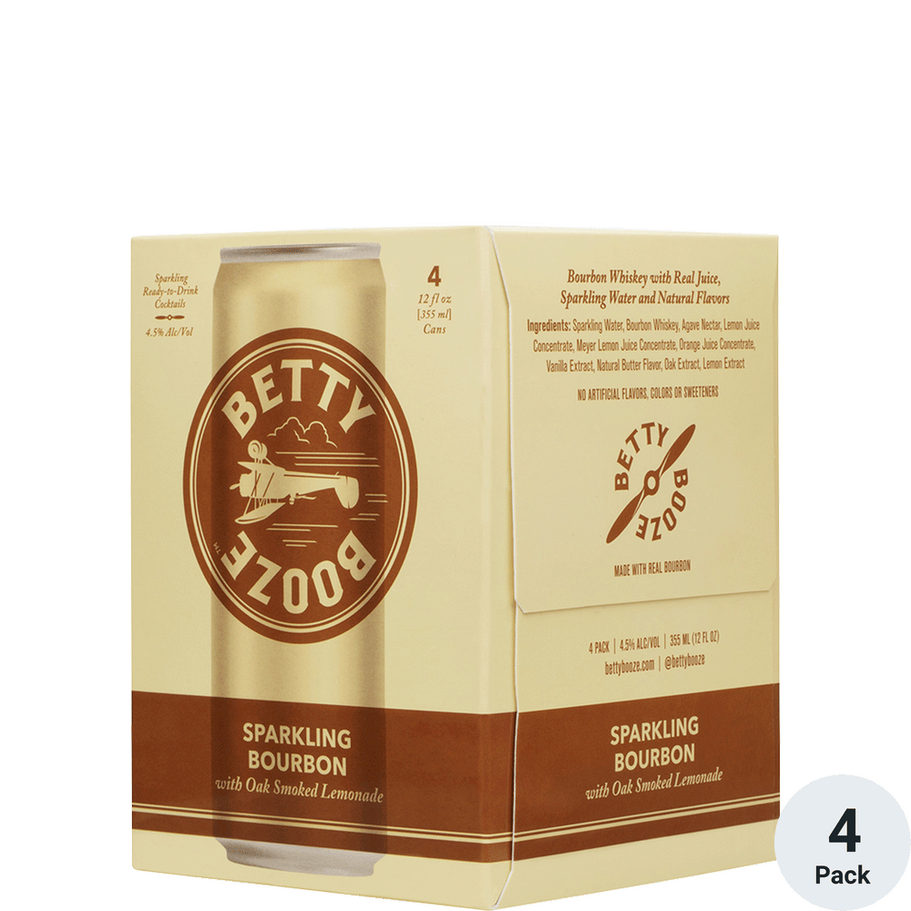 Betty Booze Sparkling Bourbon with Oak Smoked Lemonade | Total Wine & More