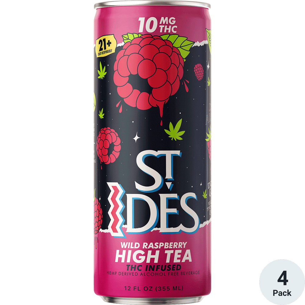 St Ides THC 10mg High Tea Raspberry | Total Wine & More