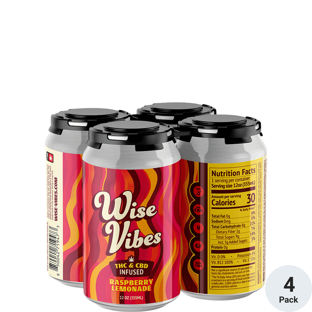 Wise Vibes THC 5mg Raspberry Lemonade | Total Wine & More