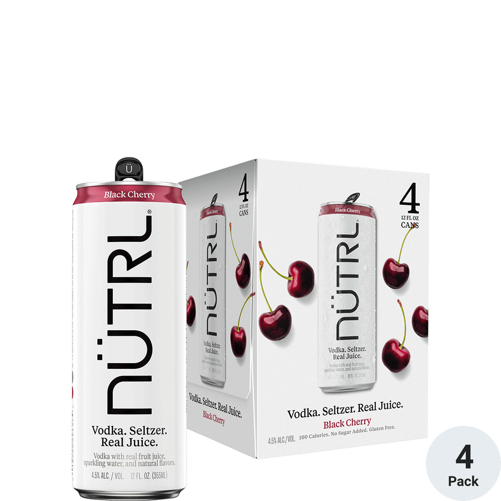 NUTRL Real Juice Black Cherry Vodka Seltzer | Total Wine & More