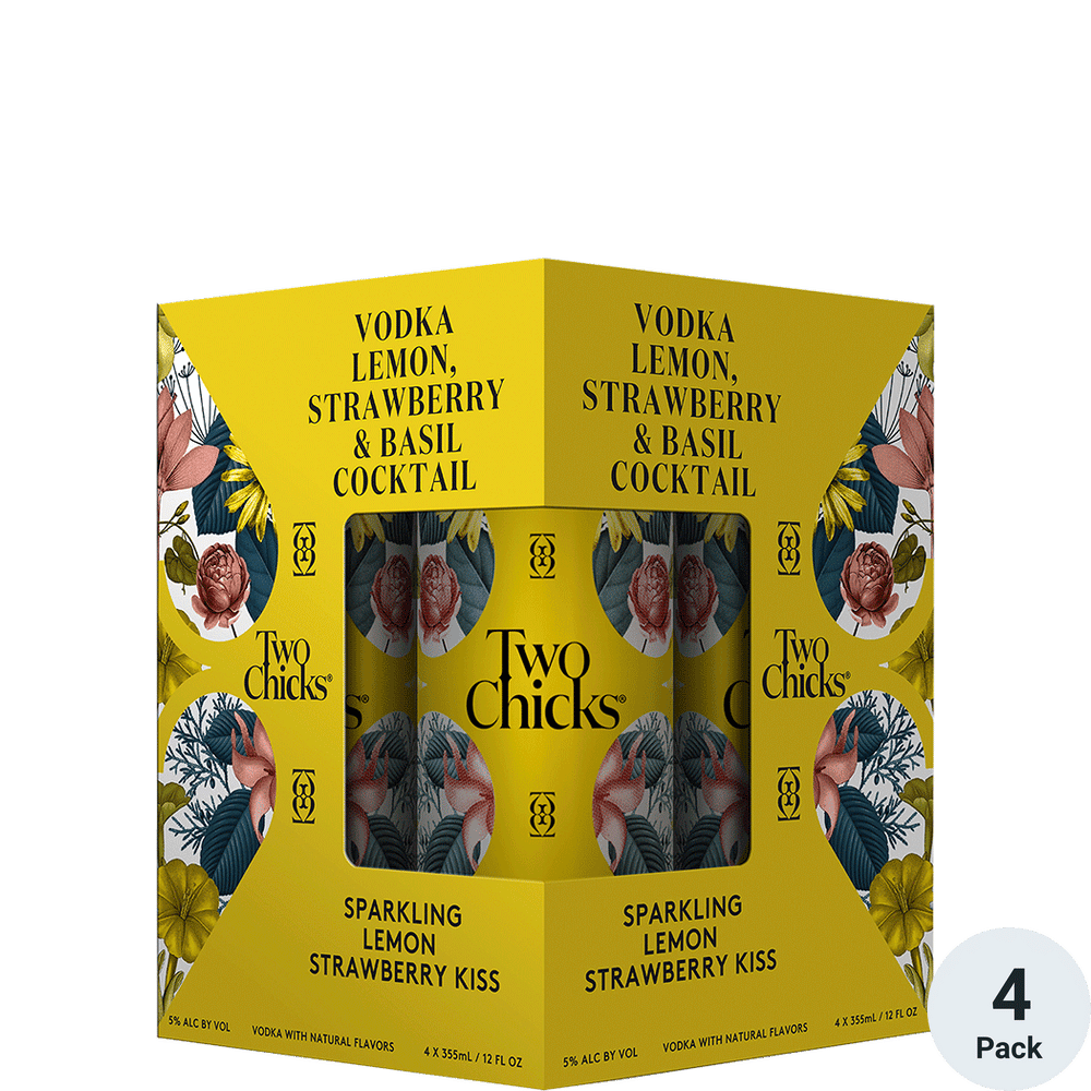 Two Chicks Sparkling Vodka Lemon Strawberry Kiss | Total Wine & More