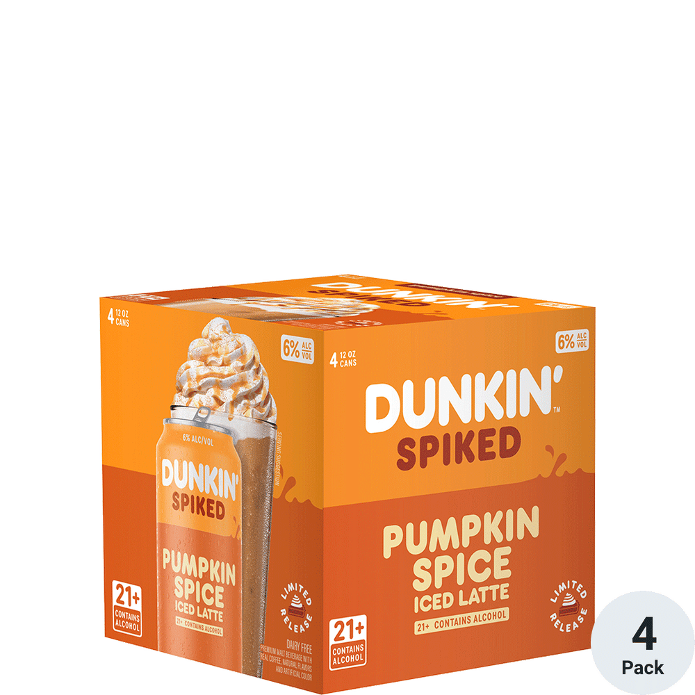 Dunkin Spiked Pumpkin Spice Iced Latte | Total Wine & More