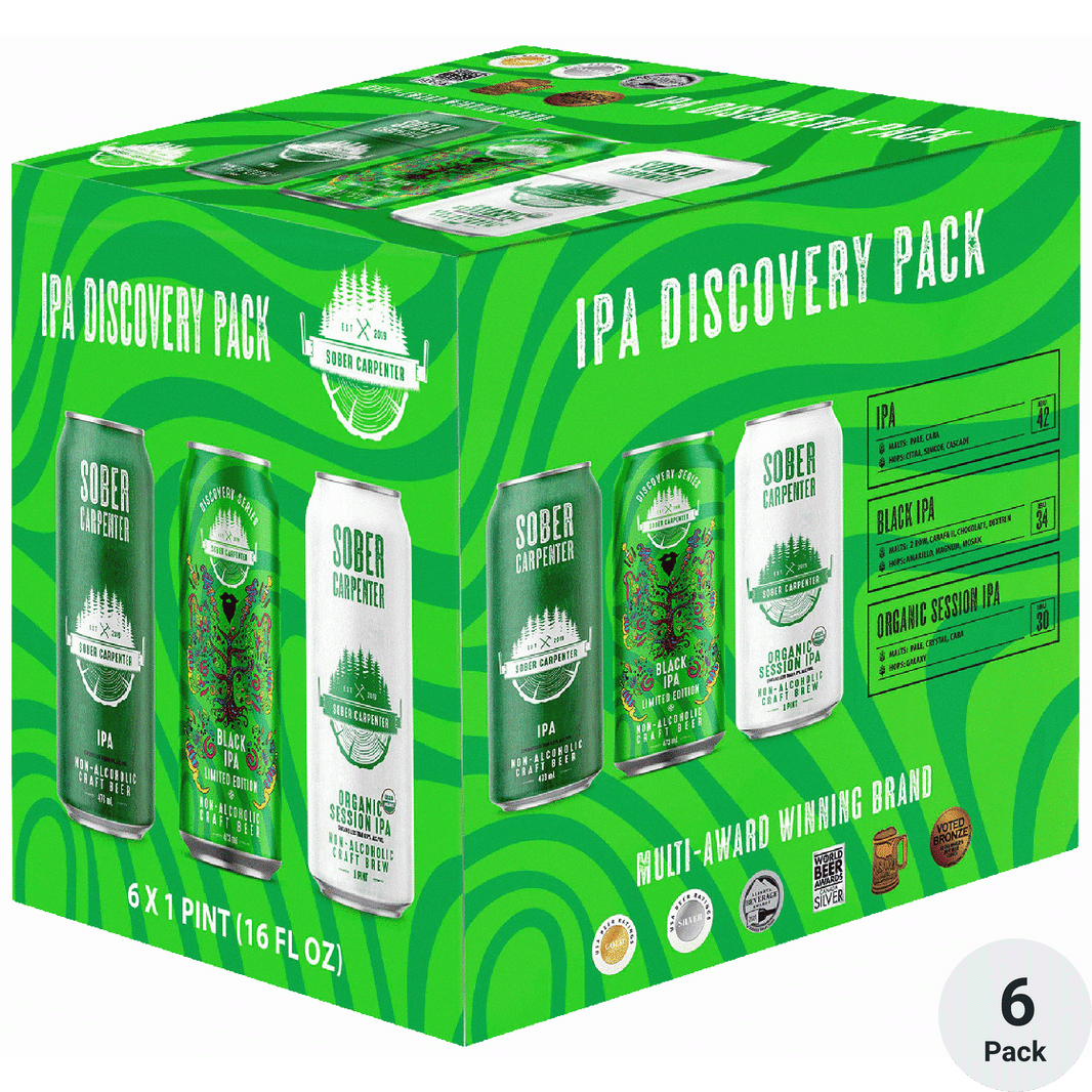 Sober Carpenter Non-Alcoholic IPA Discovery Pack | Total Wine & More