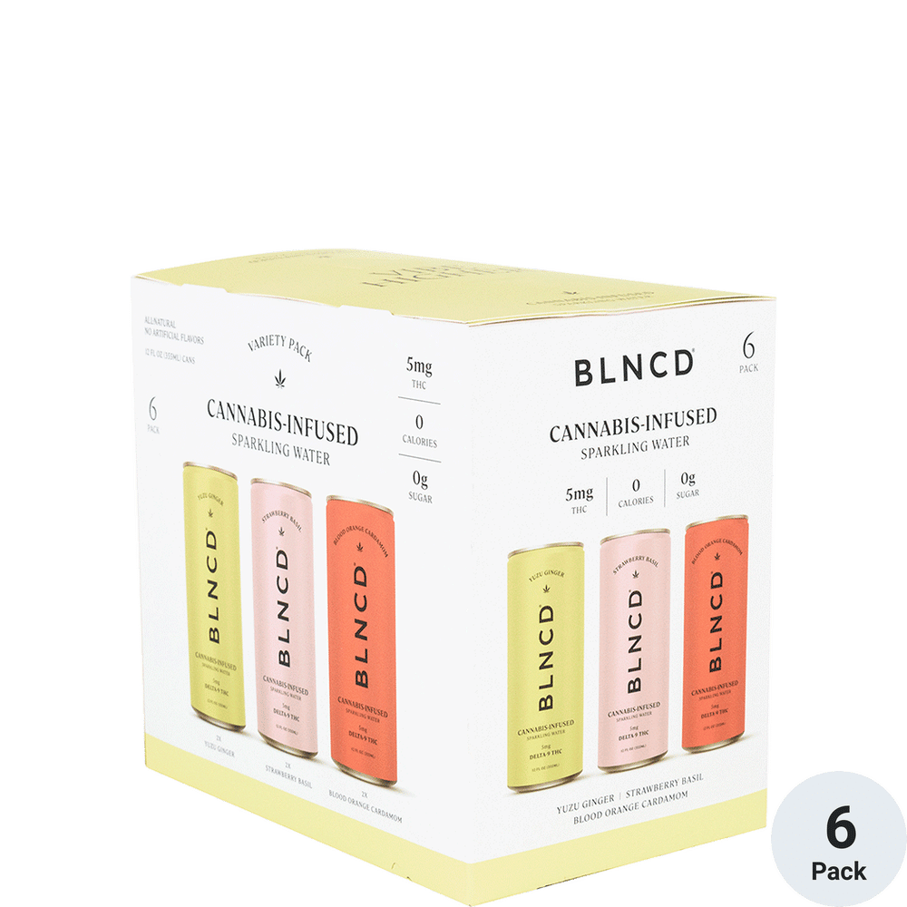 BLNCD THC 5mg Sparkling Water Variety Pack | Total Wine & More - 6pk ...