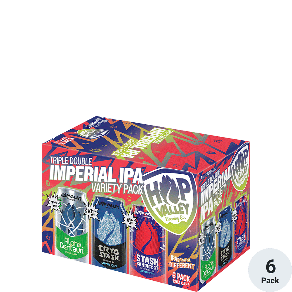 Hop Valley Triple Double Imperial IPAs Variety Pack | Total Wine & More