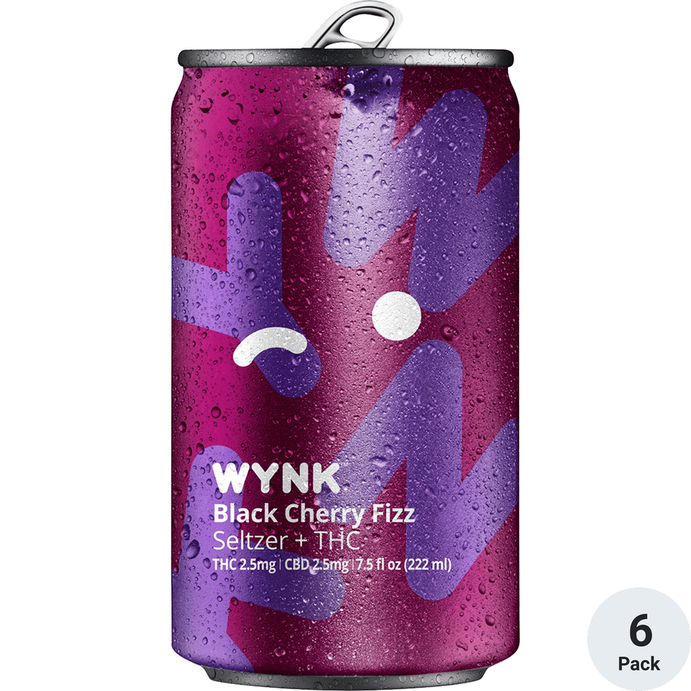 Wynk THC 2.5mg Black Cherry Fizz | Total Wine & More