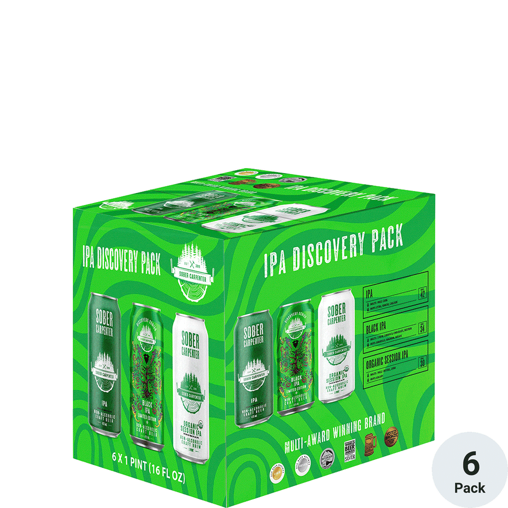 Sober Carpenter Non-Alcoholic IPA Discovery Pack | Total Wine & More