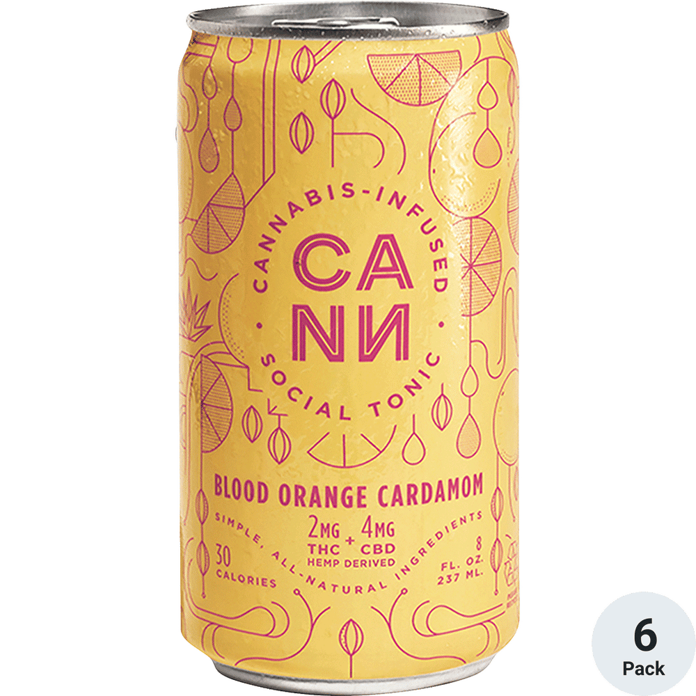 CANN THC 2mg Blood Orange Cardamom | Total Wine & More - 6pk-8oz Cans