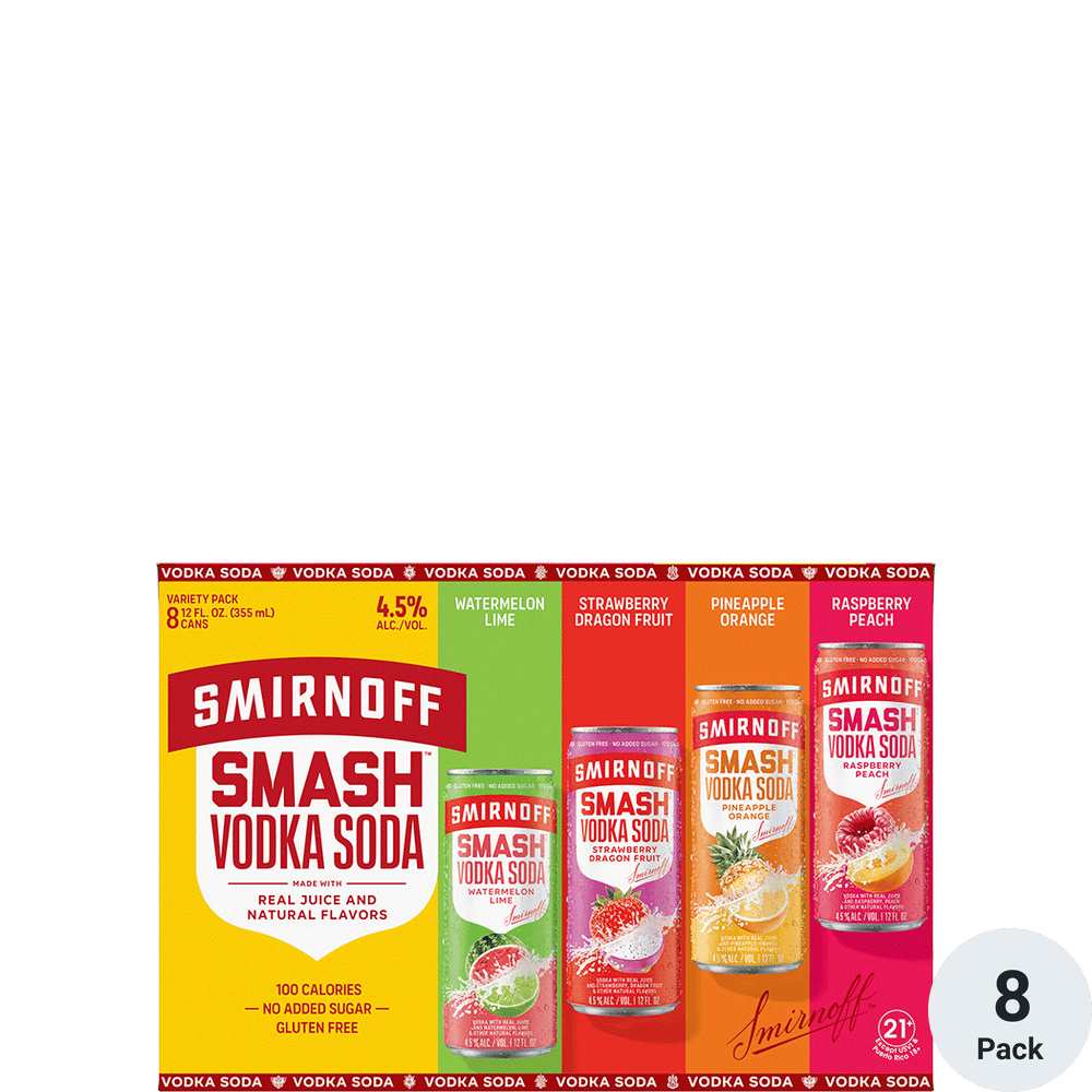 Smirnoff SMASH Vodka Soda Variety Pack | Total Wine & More
