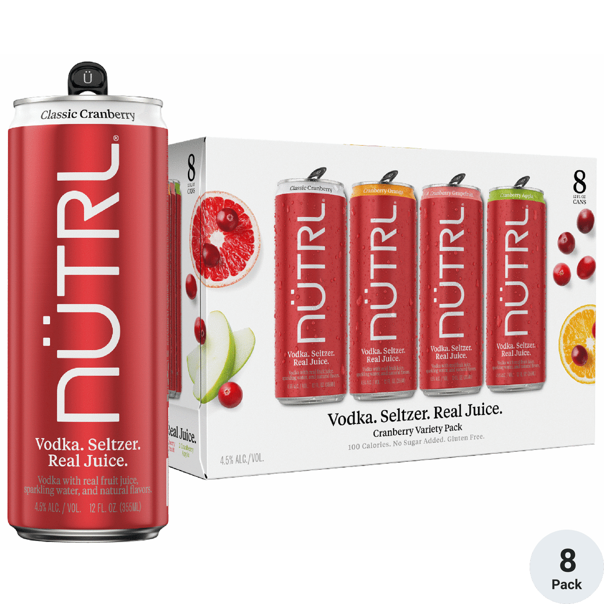 NUTRL Vodka Hard Seltzer Cranberry Variety Pack | Total Wine & More