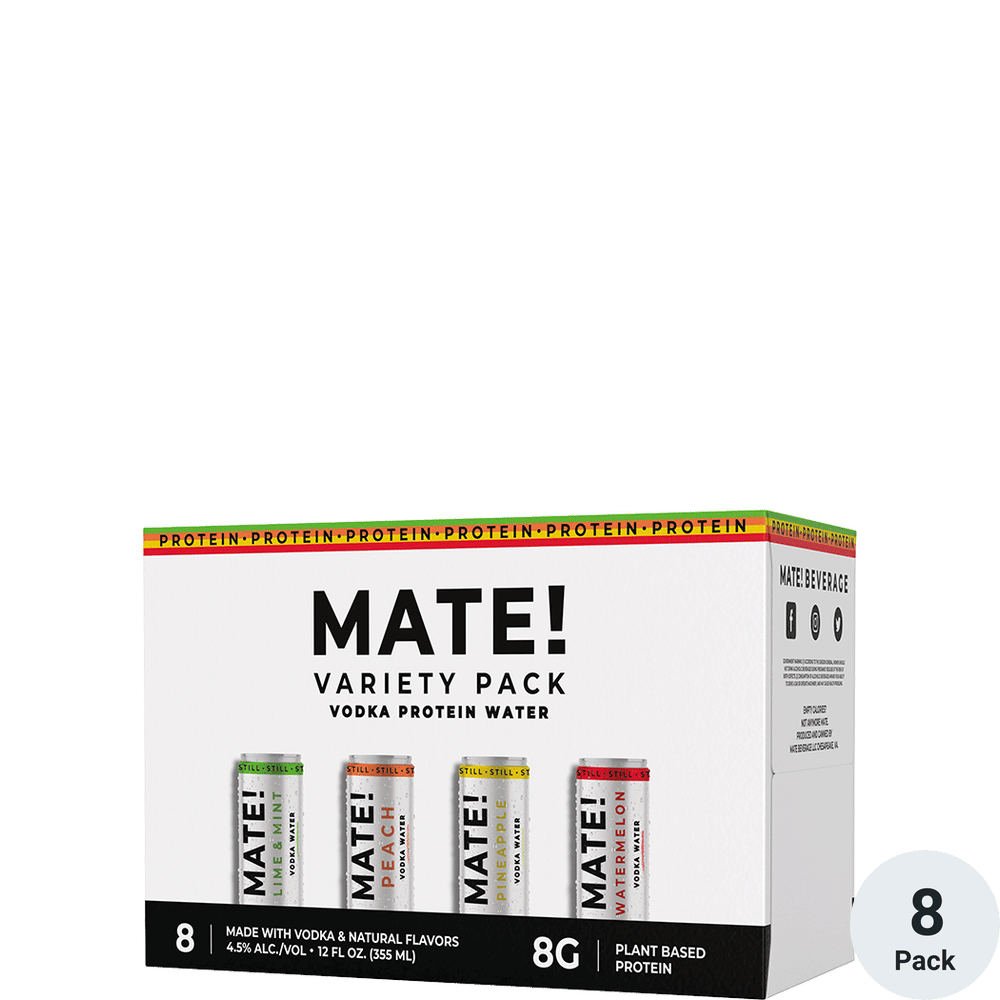 Mate! Variety Pack Vodka Protein Water | Total Wine & More