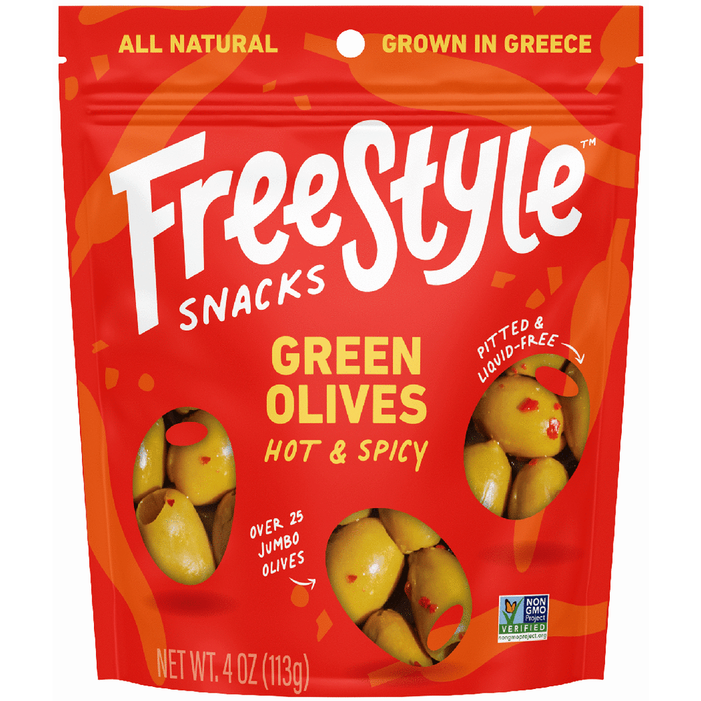 Freestyle Snacks Green Olives Hot & Spicy | Total Wine & More