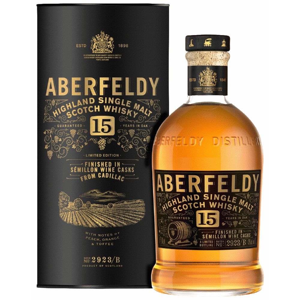 Aberfeldy 15 Year Cadillac Sweet Wine Cask Single Malt Scotch | Total ...