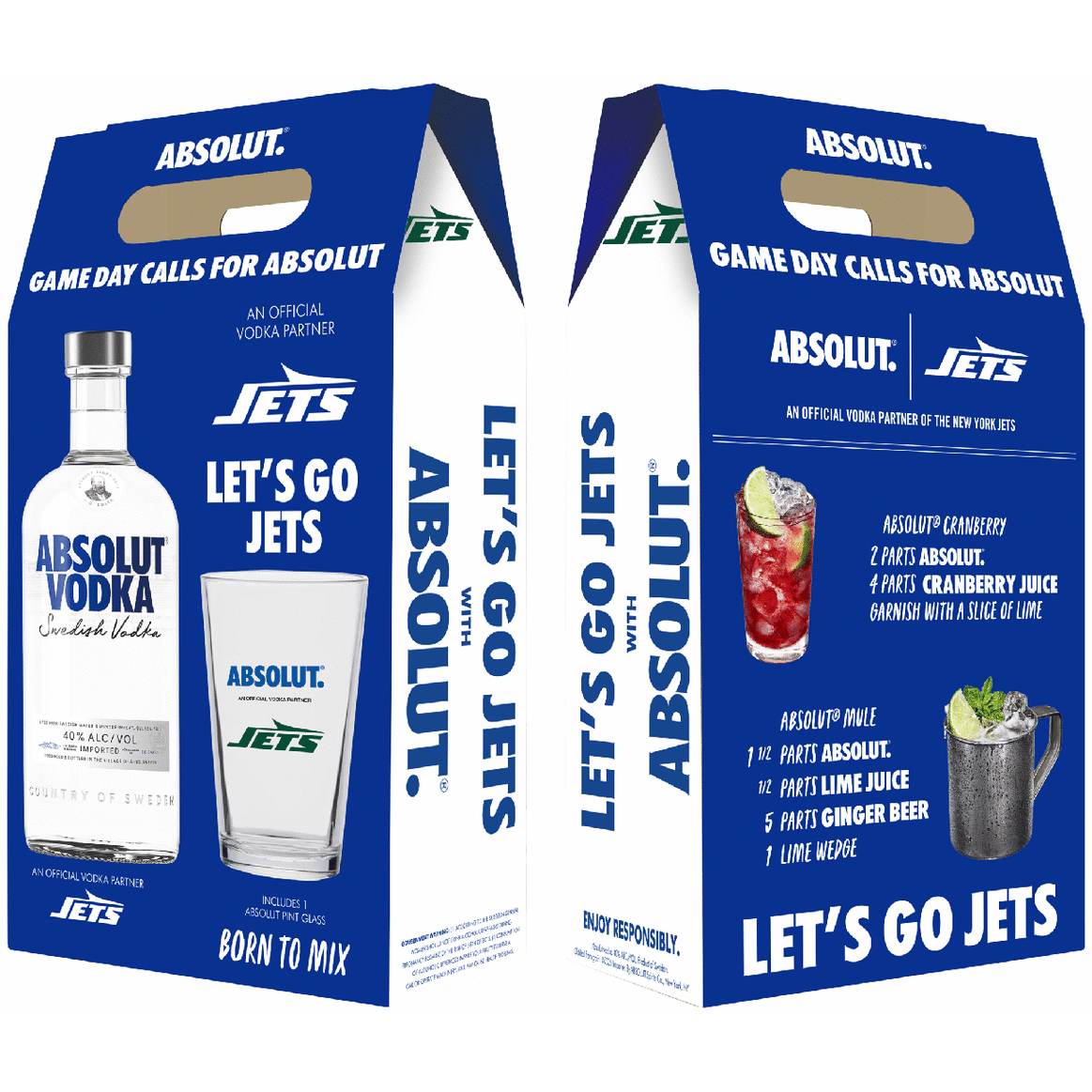 Absolut NY Jets with Pint Glass | Total Wine & More