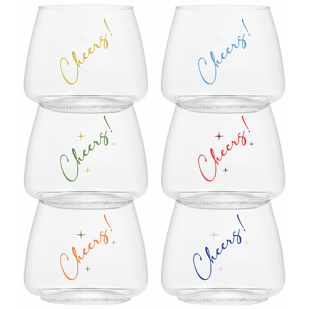 Tossware 12oz Rocks Cheers Series 6 Pack | Total Wine & More