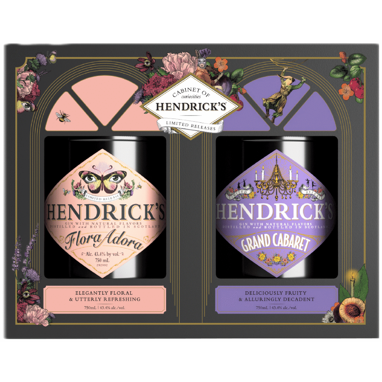 Hendrick's Gin Limited Edition Dual Pack: Flora Adora & Grand Cabaret ...