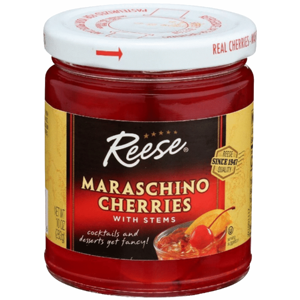 Reese Red Maraschino Cherries with Stems | Total Wine & More