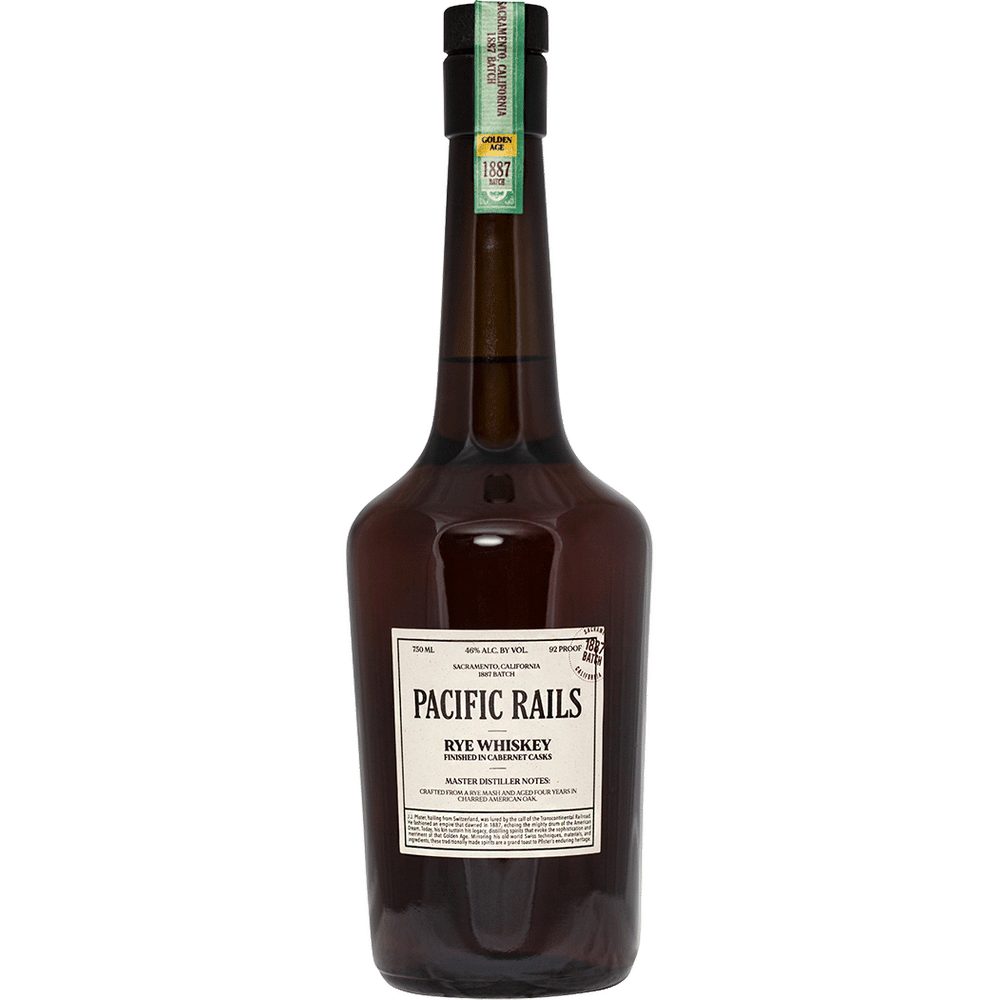 Pacific Rails Cabernet Cask Finished Straight Rye Whiskey | Total Wine ...