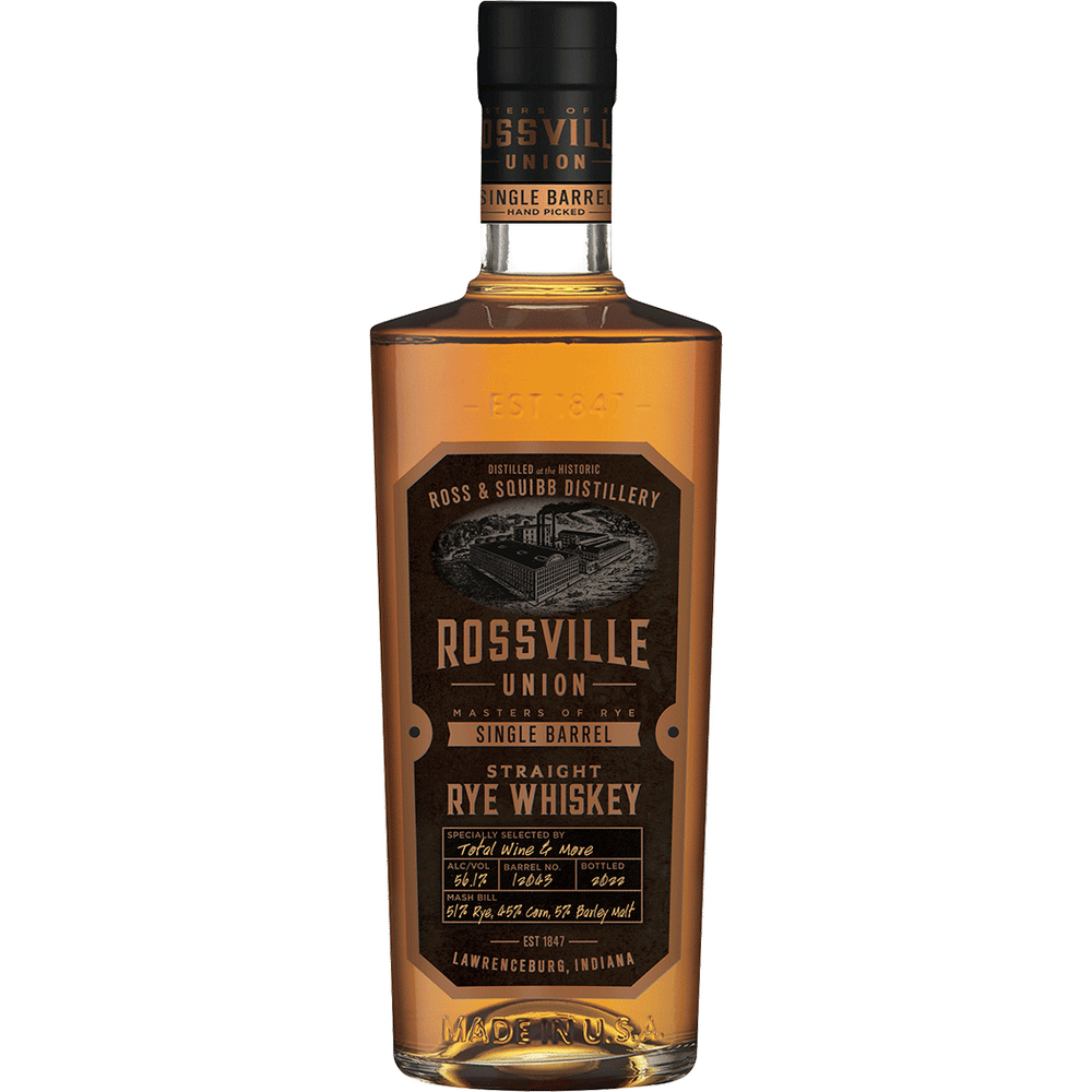 Rossville Union Single Barrel Rye Whiskey Barrel Select | Total Wine & More