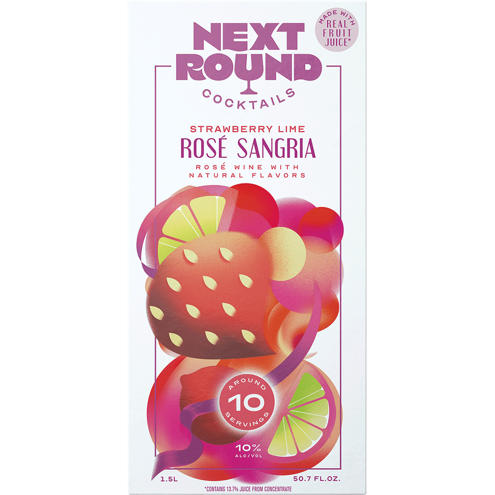Next Round Cocktails Rose Wine Strawberry Lime Sangria | Total Wine & More
