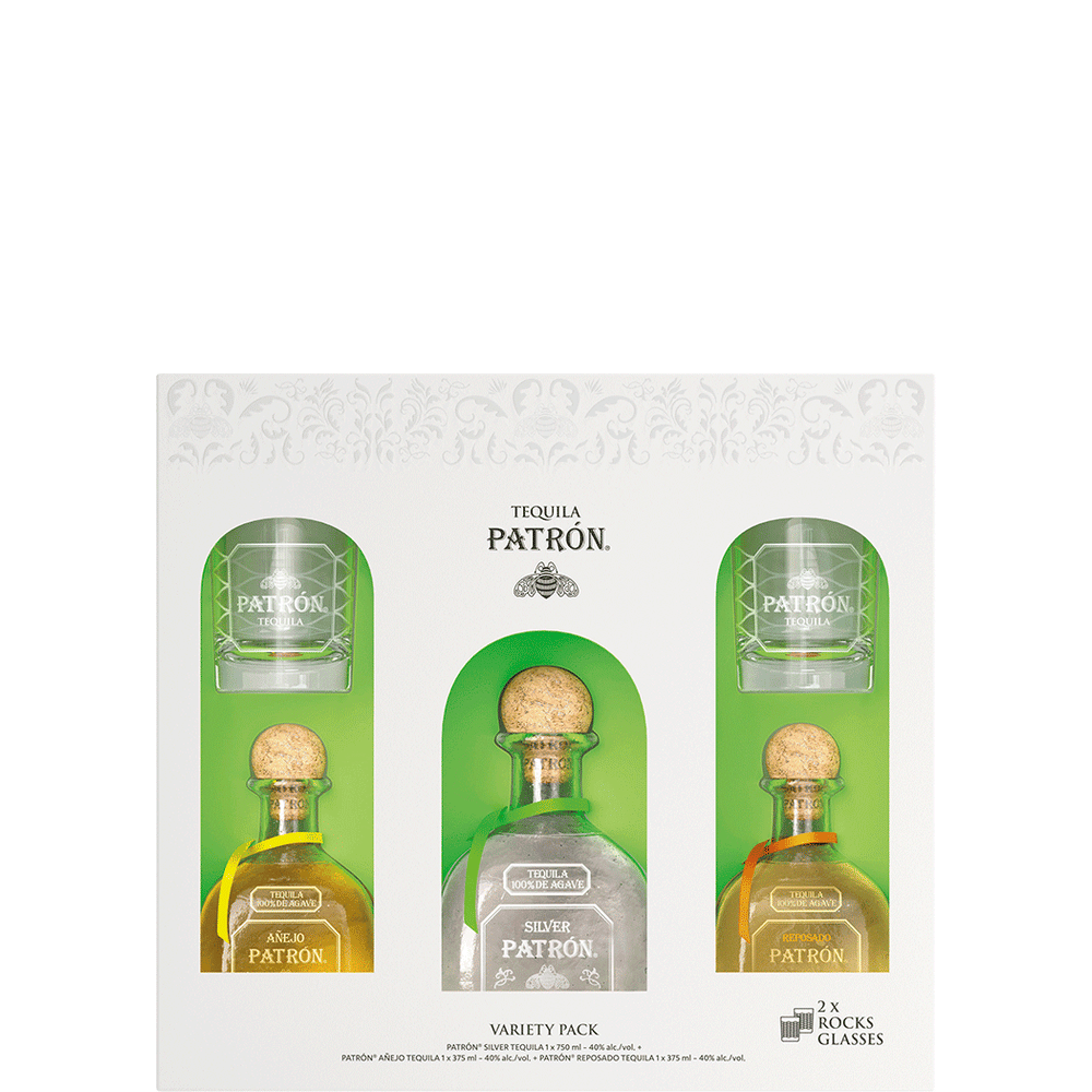 Patron Variety Pack with 2 Rocks Glasses | Total Wine & More