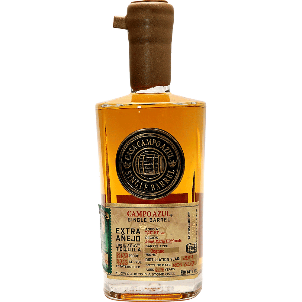 Campo Azul Cognac Cask Matured Extra Anejo Tequila Barrel Select ...