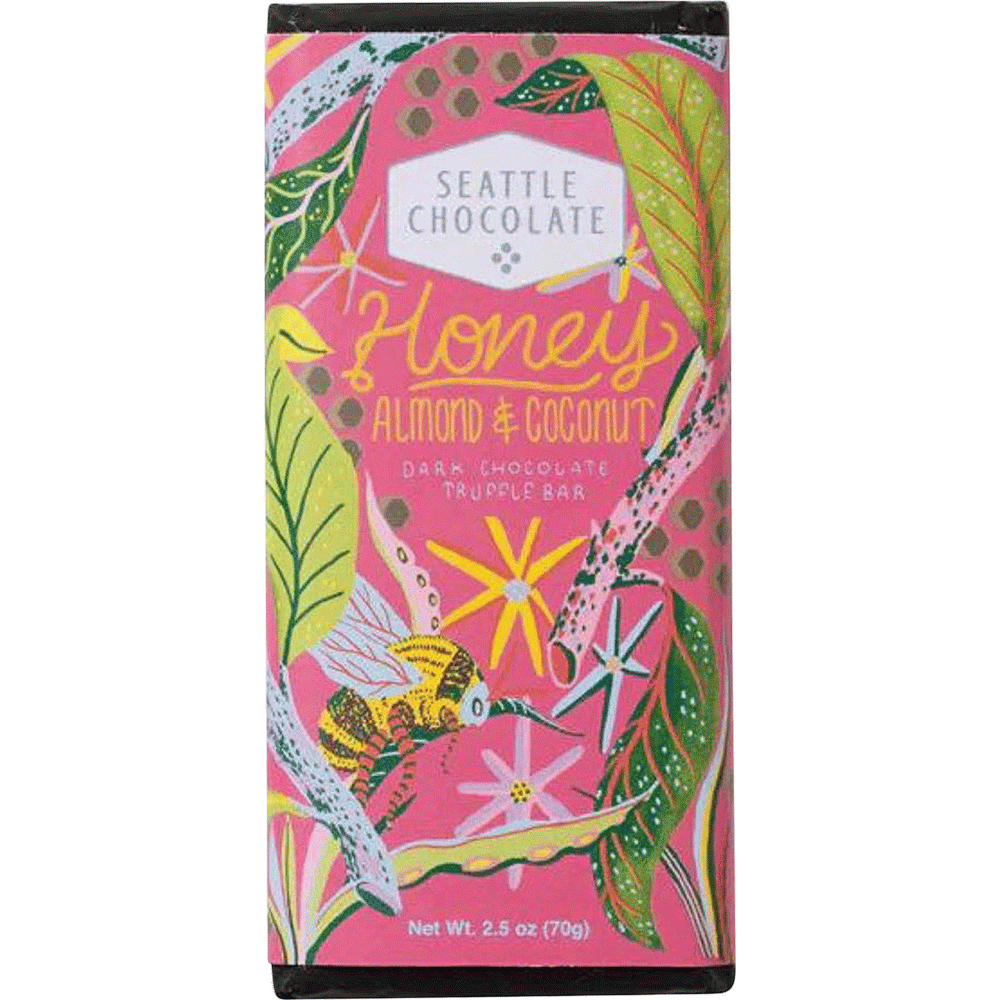 Seattle Chocolate Coconut Almond Honey Chocolate Bar | Total Wine & More