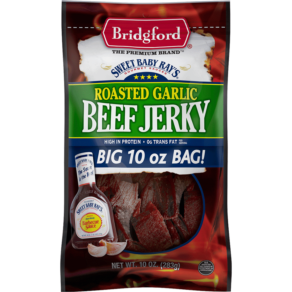 Bridgford Sweet Baby Ray's Roasted Garlic Beef Jerky | Total Wine & More