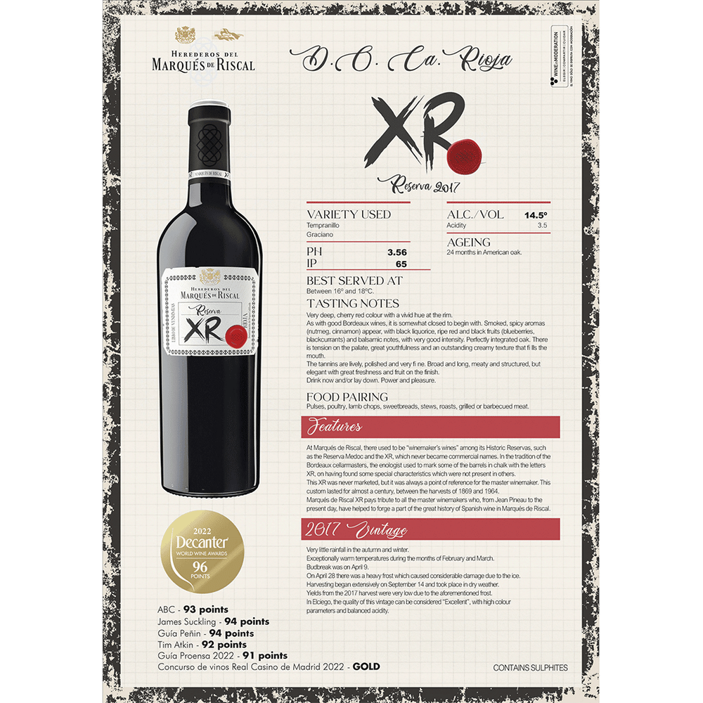 Marques De Riscal Reserve XR | Total Wine & More