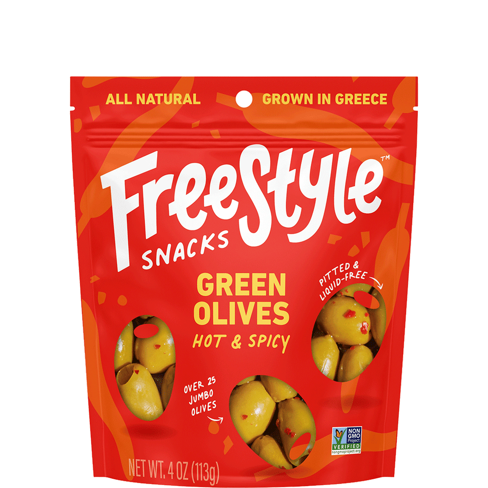 Freestyle Snacks Green Olives Hot & Spicy | Total Wine & More