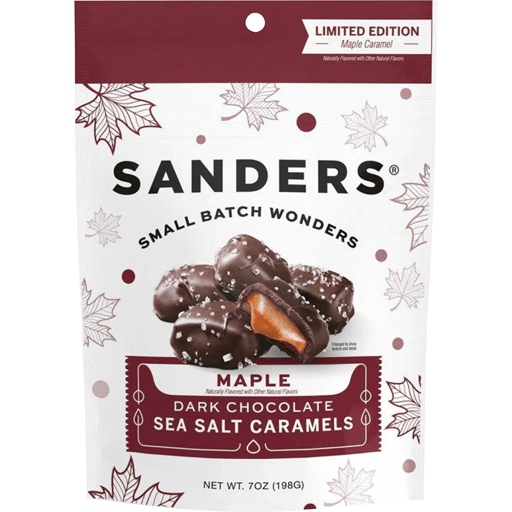 Sanders Maple Dark Chocolate Sea Salt Caramels | Total Wine & More
