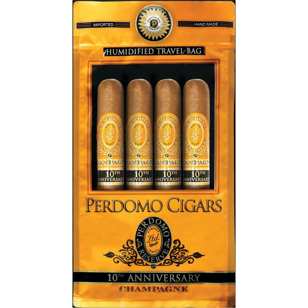 Perdomo Champagne 10th Anni Cigar Pack with Travel Bag | Total Wine & More
