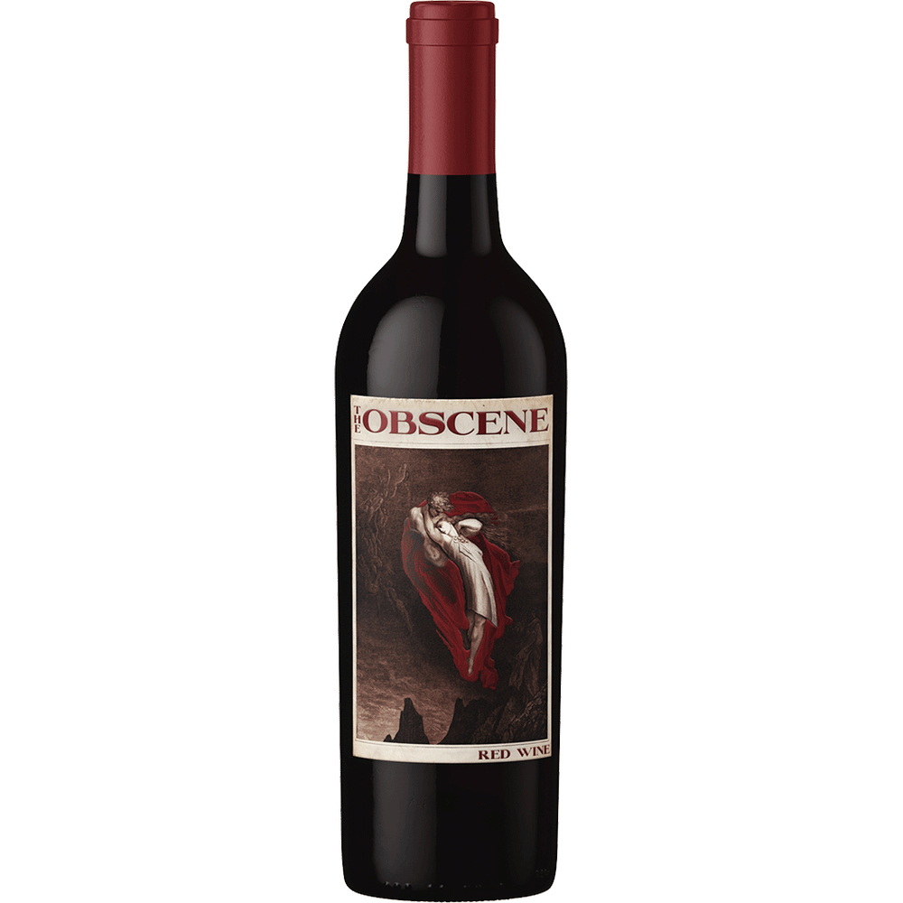 Lady in red wine store