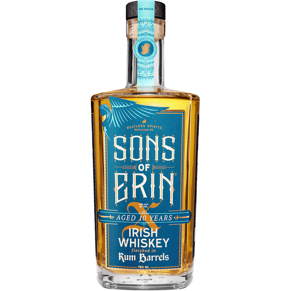Sons of Erin X 10 Year Rum Barrels Finished Irish Whiskey | Total Wine & More