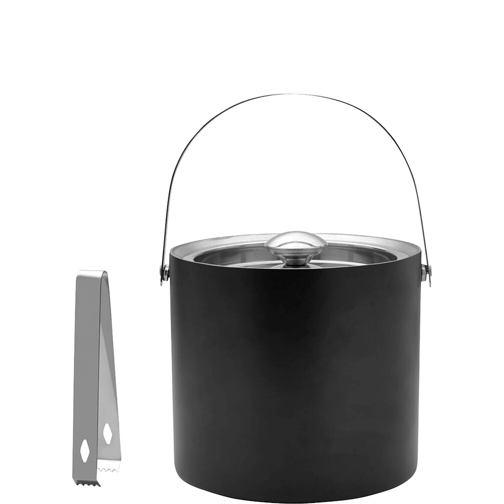 Houdini Matte Black Ice Bucket with Tongs | Total Wine & More
