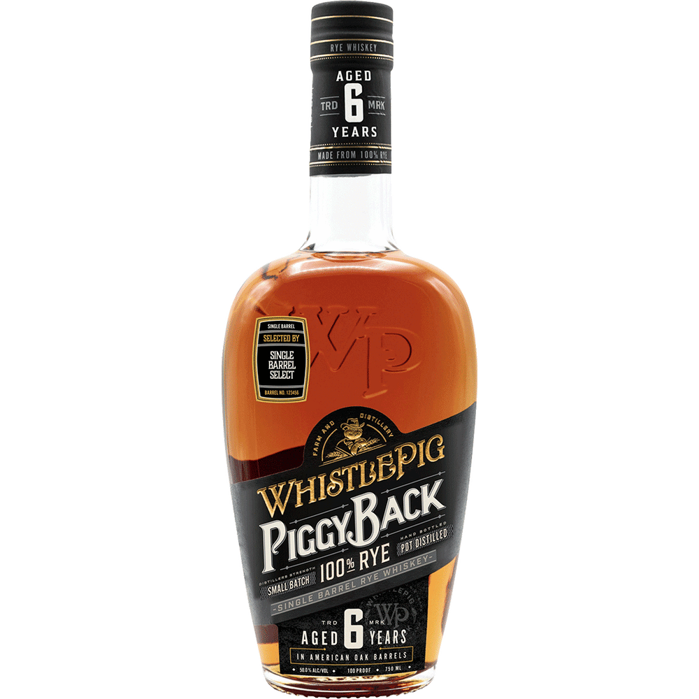 WhistlePig PiggyBack Single Barrel Rye 6YR Barrel Select | Total Wine & More