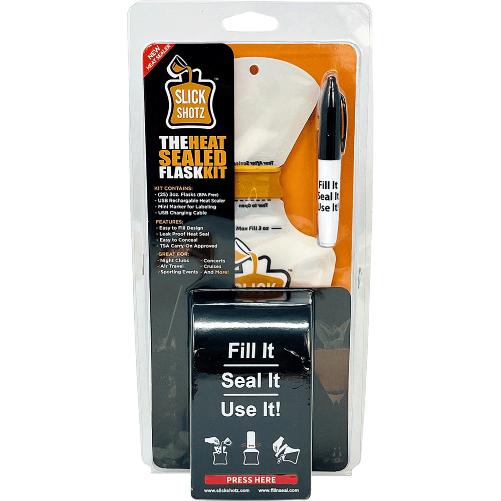 Slick Shotz - Heat Sealed Liquor Flask Kit | Total Wine & More