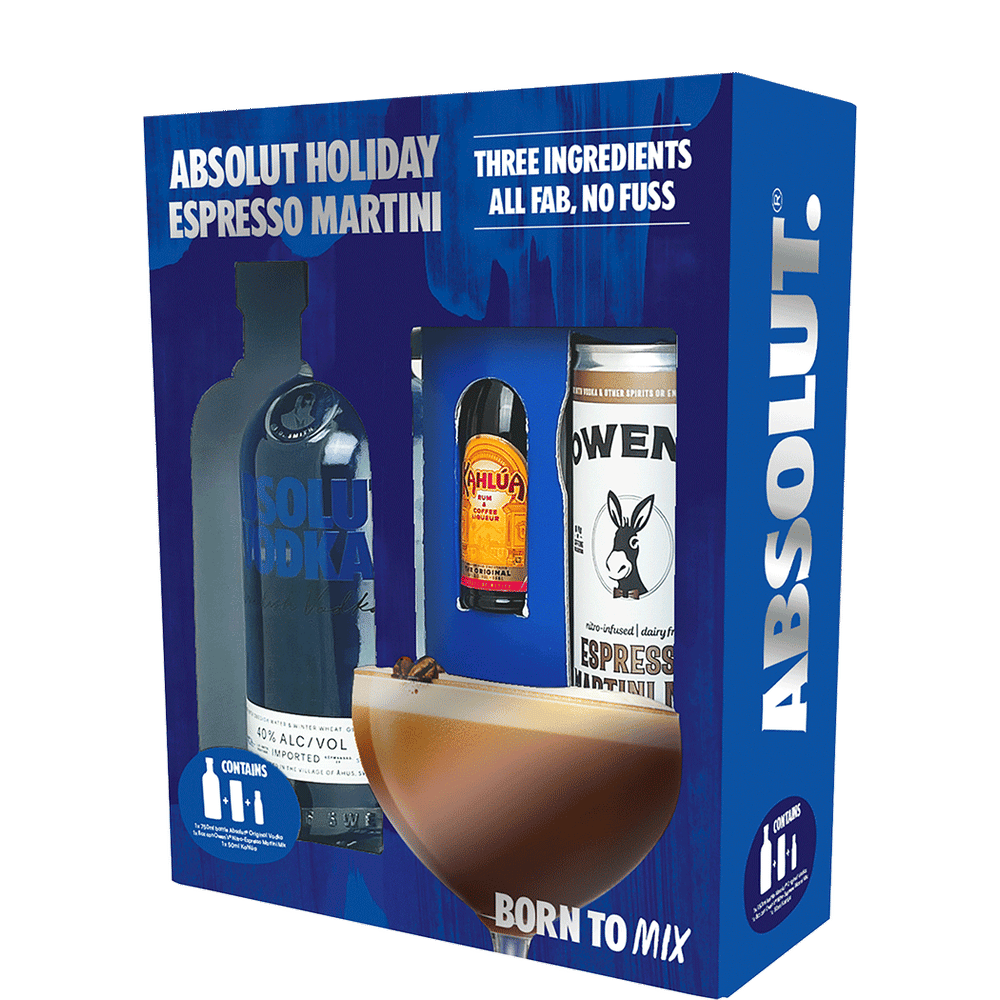 Absolut with Owens Espresso Martini Mix 8oz and Kahlua 50ml | Total ...