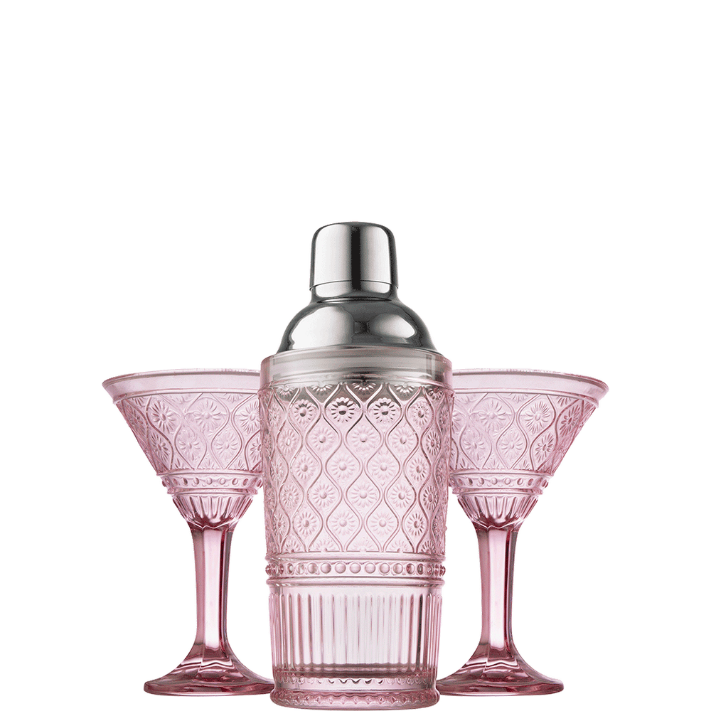 Godinger Claro Blush 3 piece Martini Set | Total Wine & More
