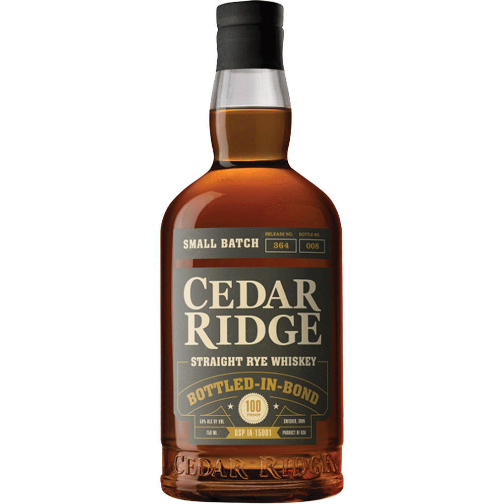 Cedar Ridge Small Batch Bottle In Bond Straight Rye Whiskey | Total ...