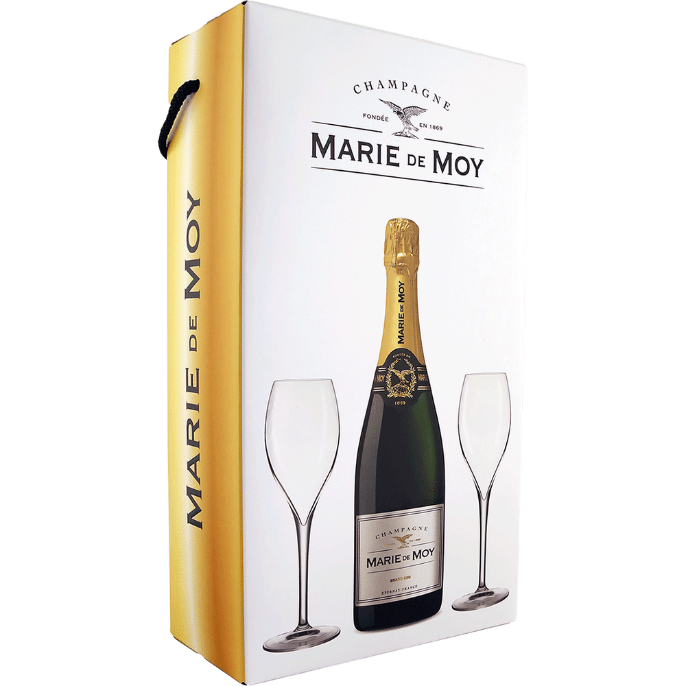 Marie de Moy Grand Cru gift with 2 glasses | Total Wine & More