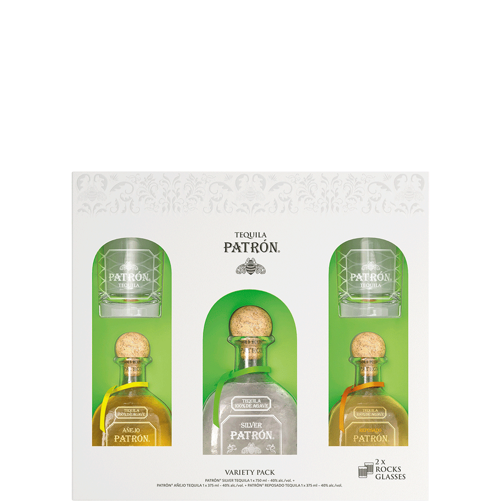 Patron Variety Pack with 2 Rocks Glasses | Total Wine & More
