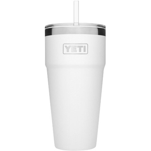 Yeti Rambler 26oz Straw Cup-White | Total Wine & More