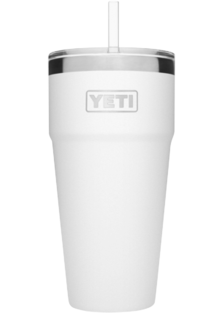 Yeti Rambler 26oz Straw Cup-White | Total Wine & More