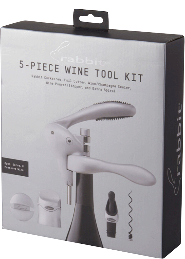 Rabbit - 5PC Wine Tool Set Silver | Total Wine & More